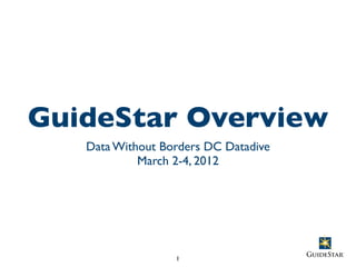 DC Data Dive - Guidestar | PPT