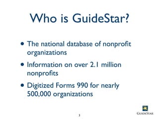 DC Data Dive - Guidestar | PPT
