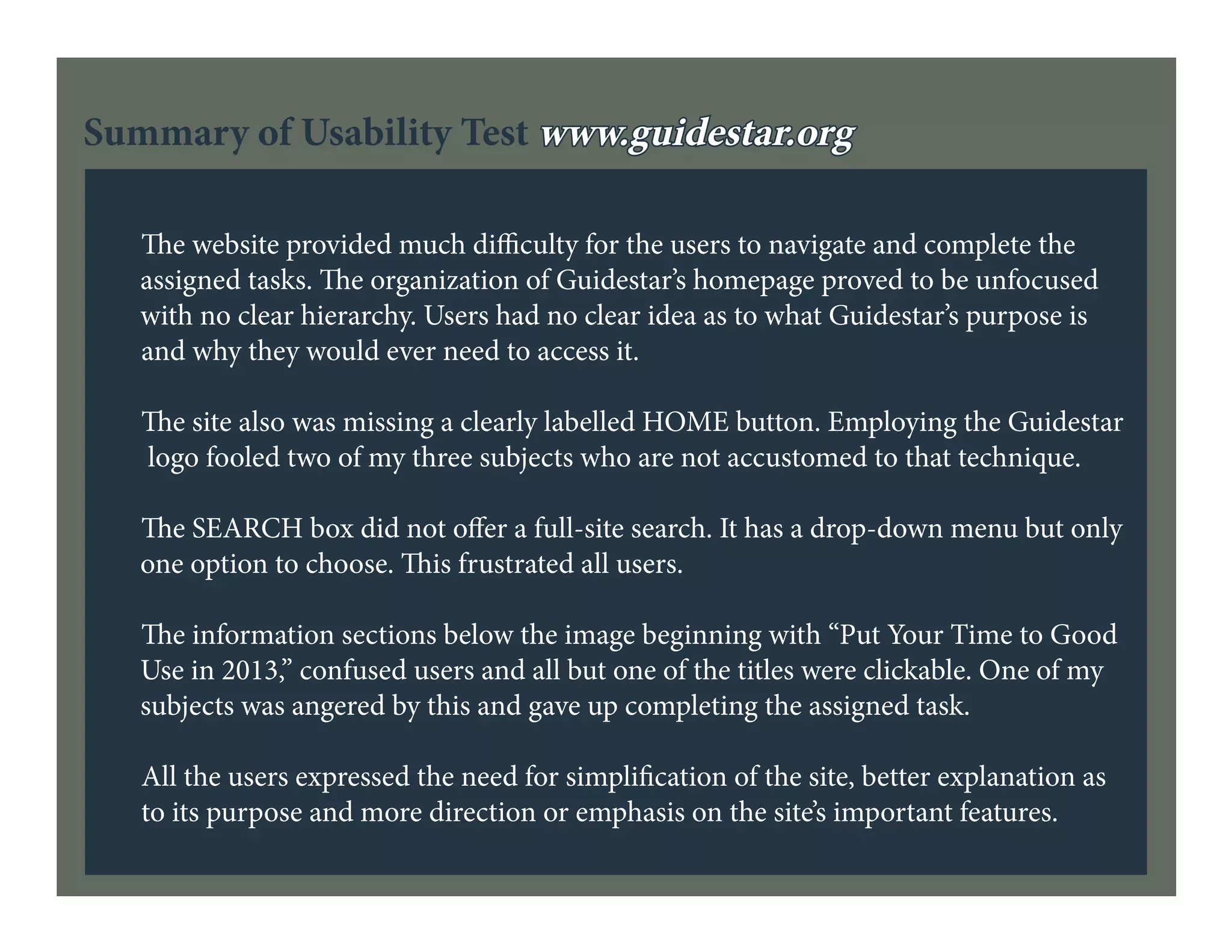 Guidestar Website Redesign Proposa | PPT