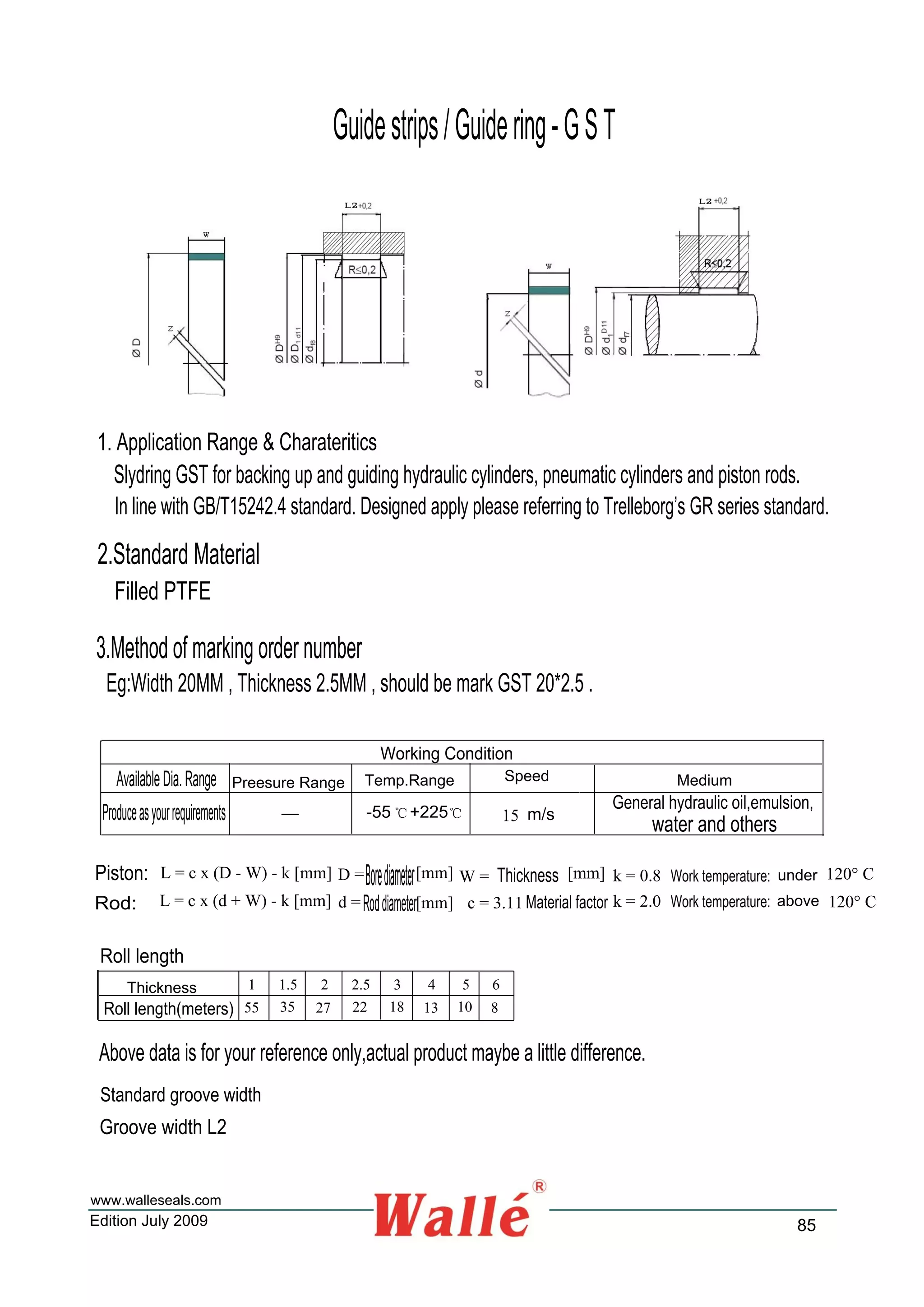 Guide strip guide ring gst-hydraulic guiding elements | PDF