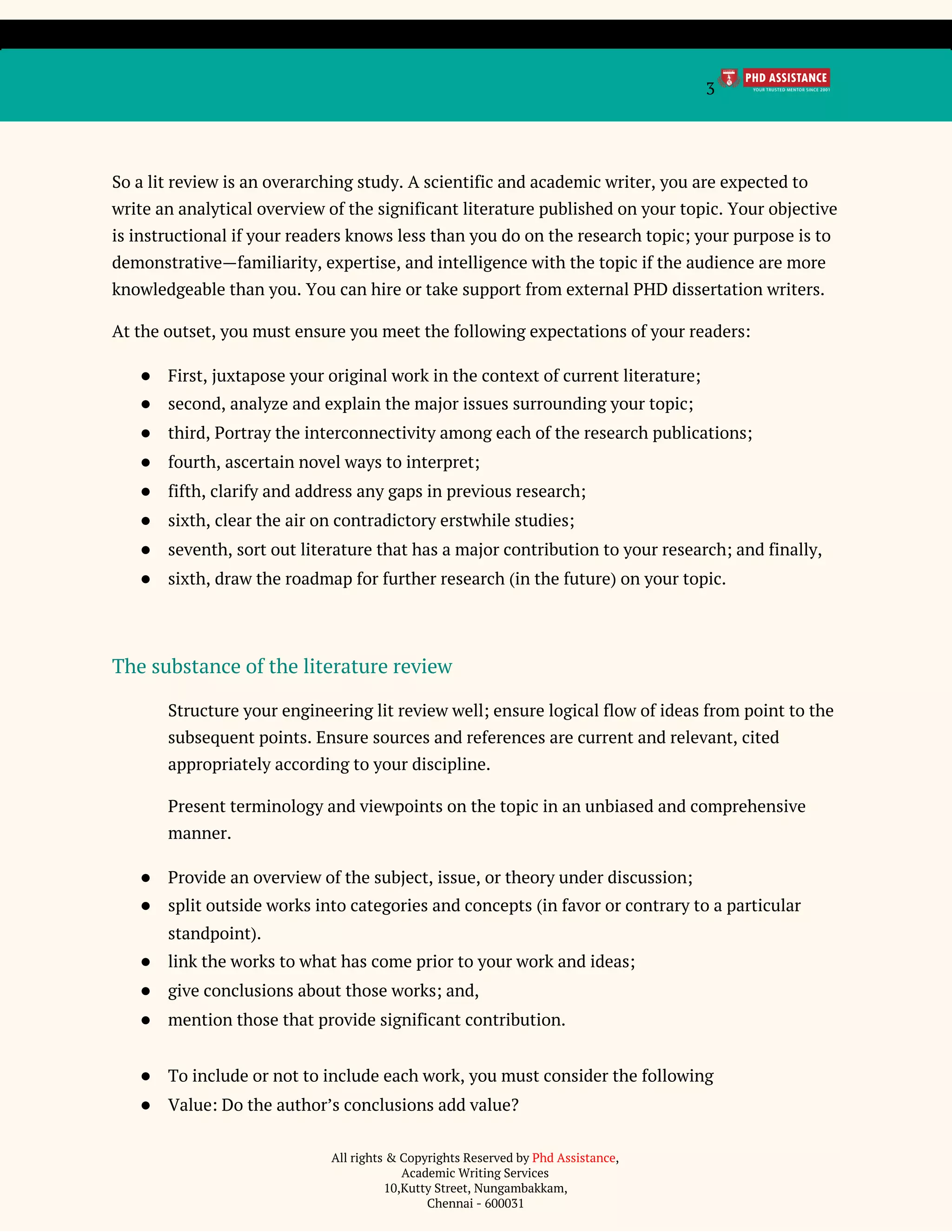 Guide to an engineering ph.d. literature review phd assistance | PDF