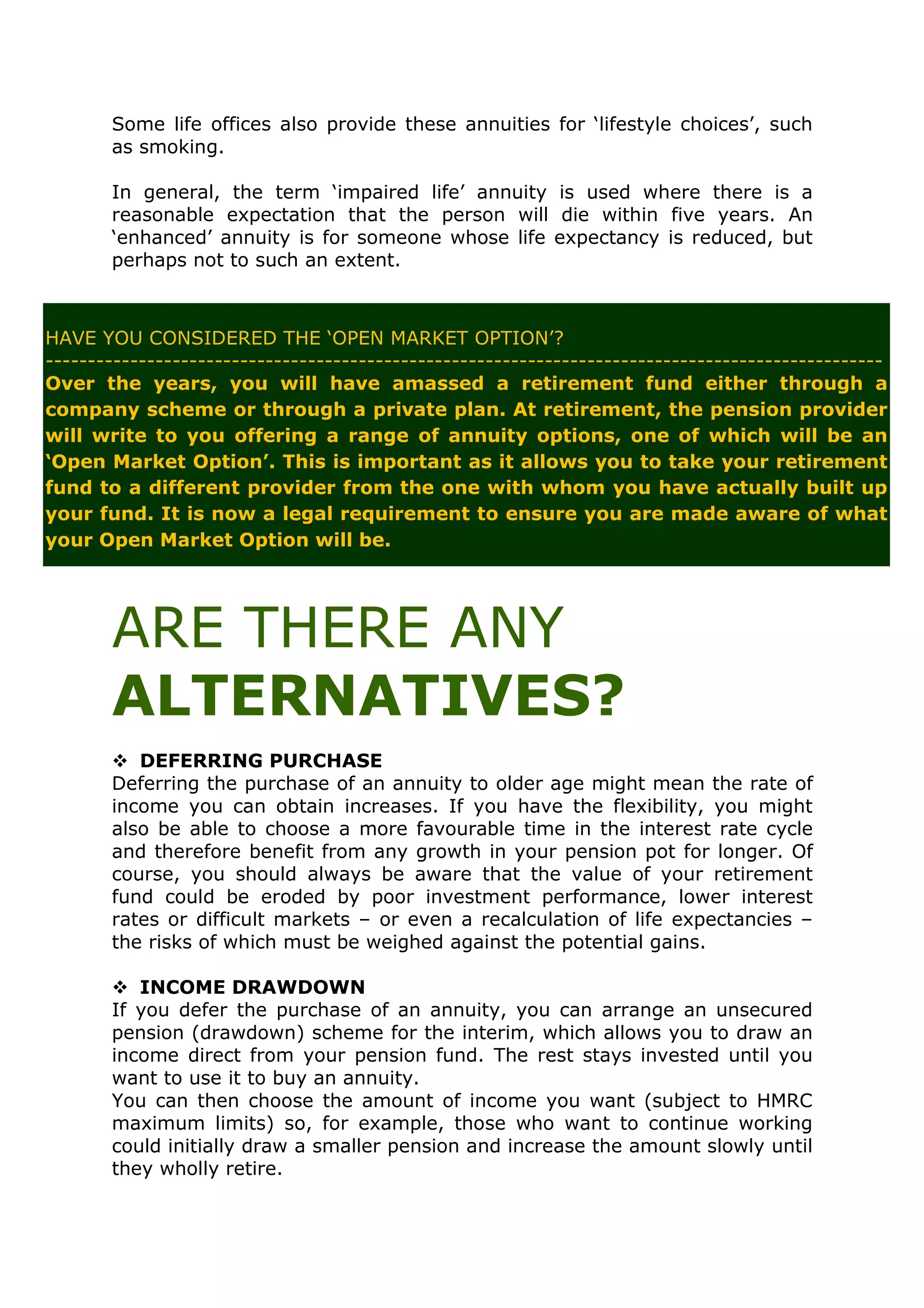 Guide to annuities | PDF