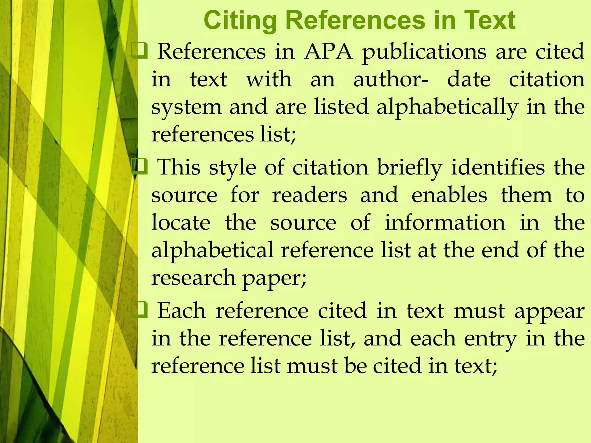 Guide to APA References List | PPT