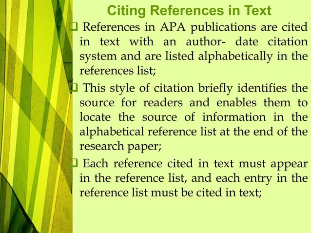 Guide to APA References List | PPT