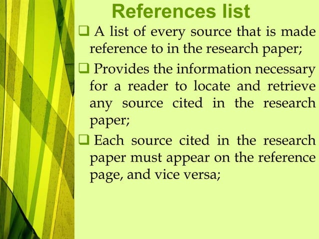 Guide to APA References List | PPT
