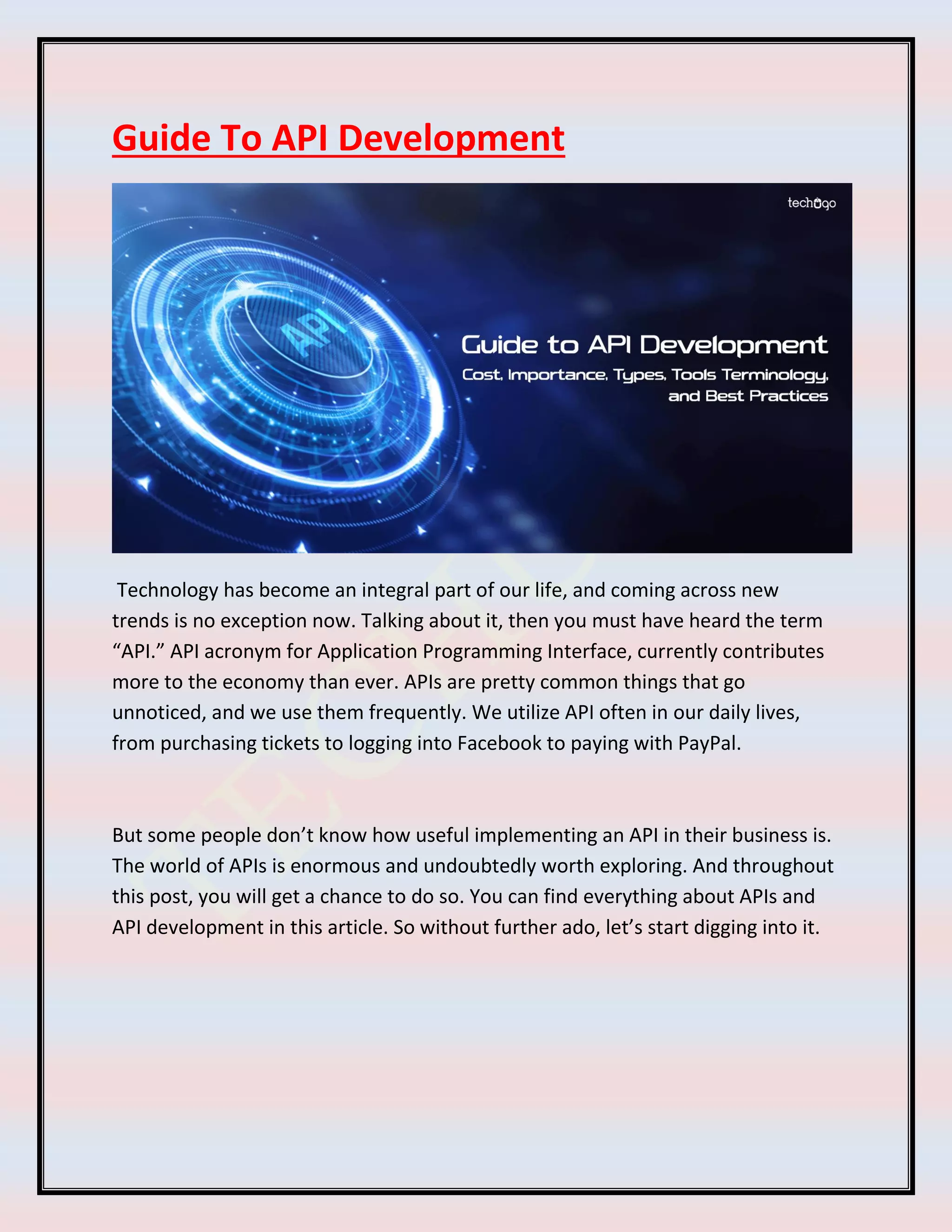 Guide To API Development.pdf