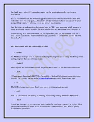 Guide To API Development – Cost, Importance, Types, Tools, Terminology ...
