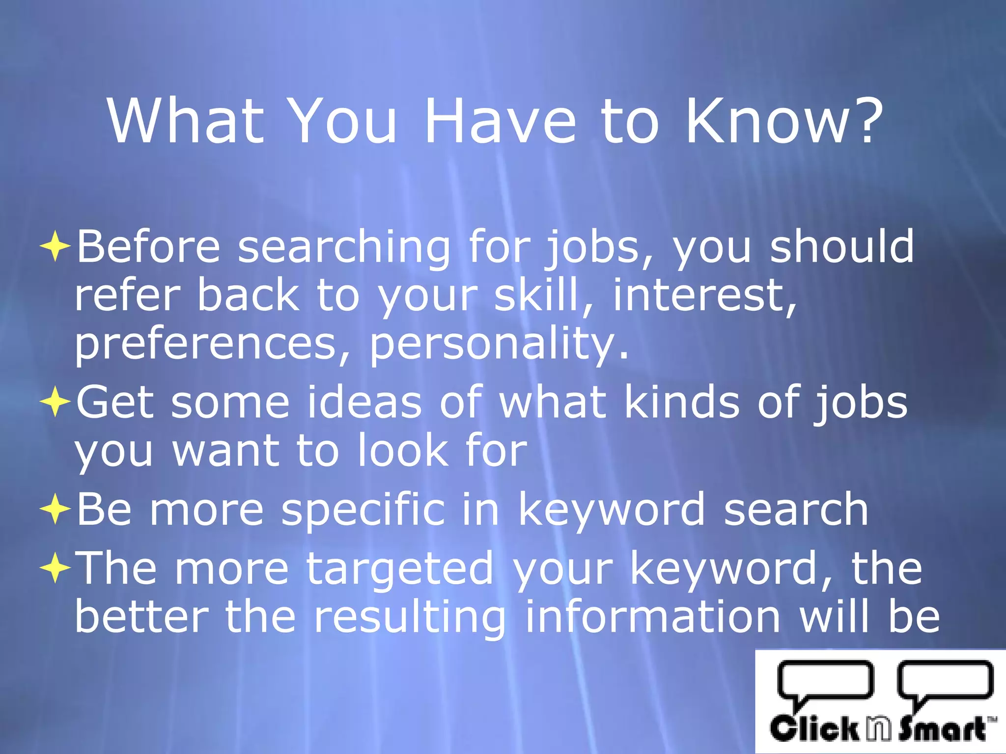 Guide to a successful job searching strategy | PPT