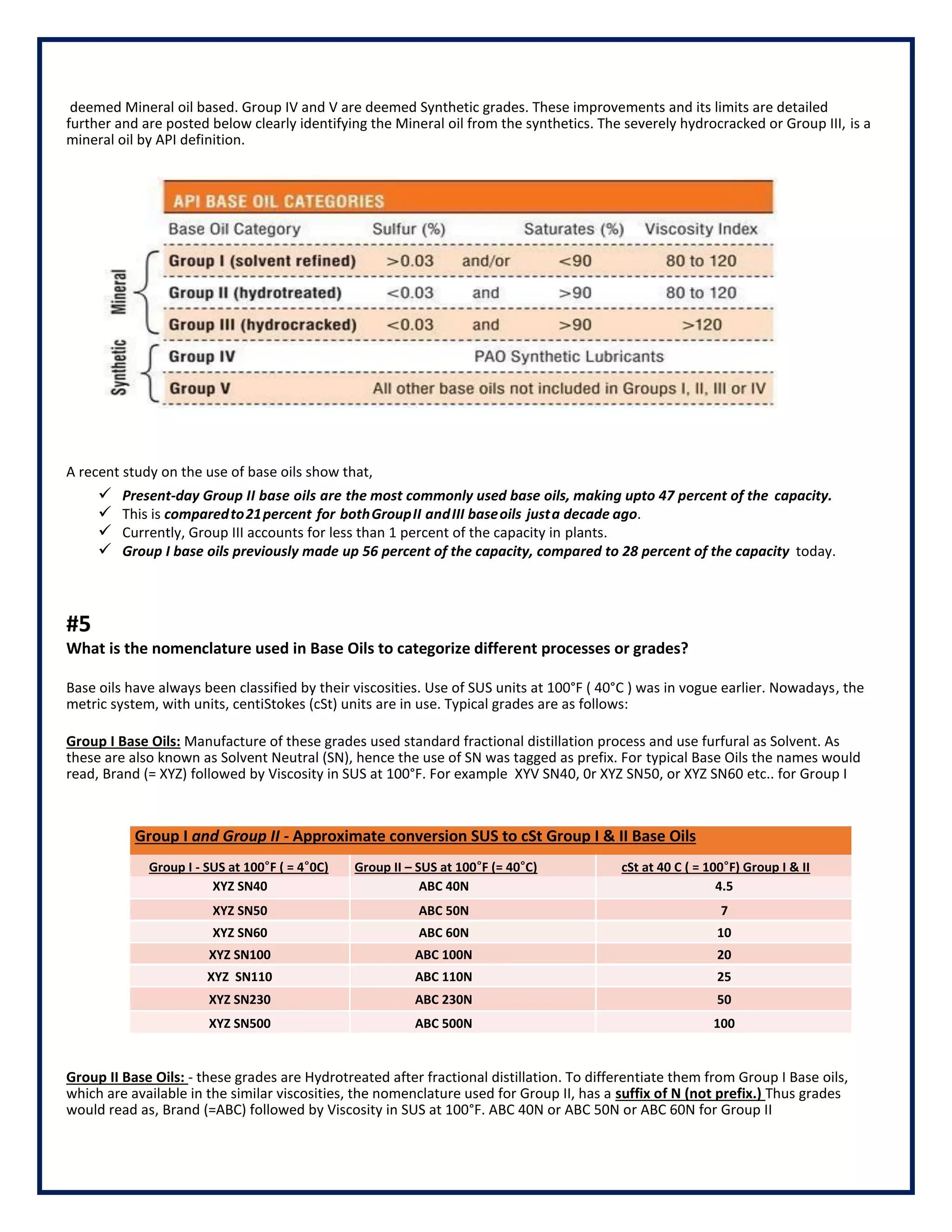 Guide to base oils Ver 2 | PDF
