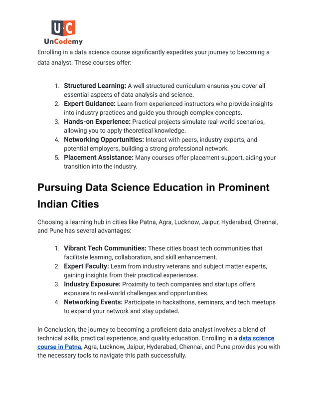 Guide to Becoming a Data Analyst.pdf | Information Services Industry ...