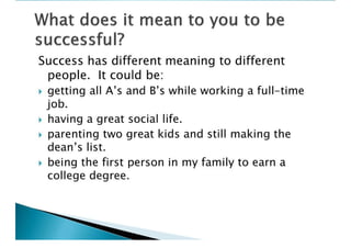 Guide To Being A Successful College Student | PPT
