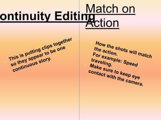 Guide to camera work and editing techniques | PPTX