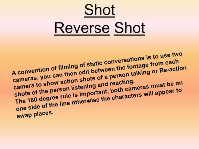 Guide to camera work and editing techniques | PPTX