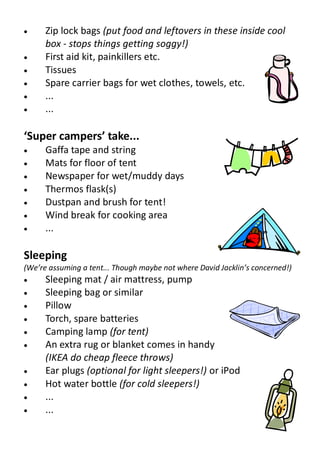 Crofter Guide to Revive! Camping | PDF