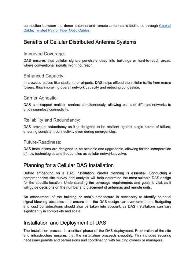 Guide to Cellular Distributed Antenna System Installations.pdf | Computer Networking | Computing