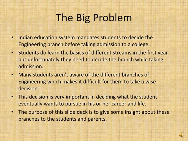 Guide to choose engineering branch wisely | PPT