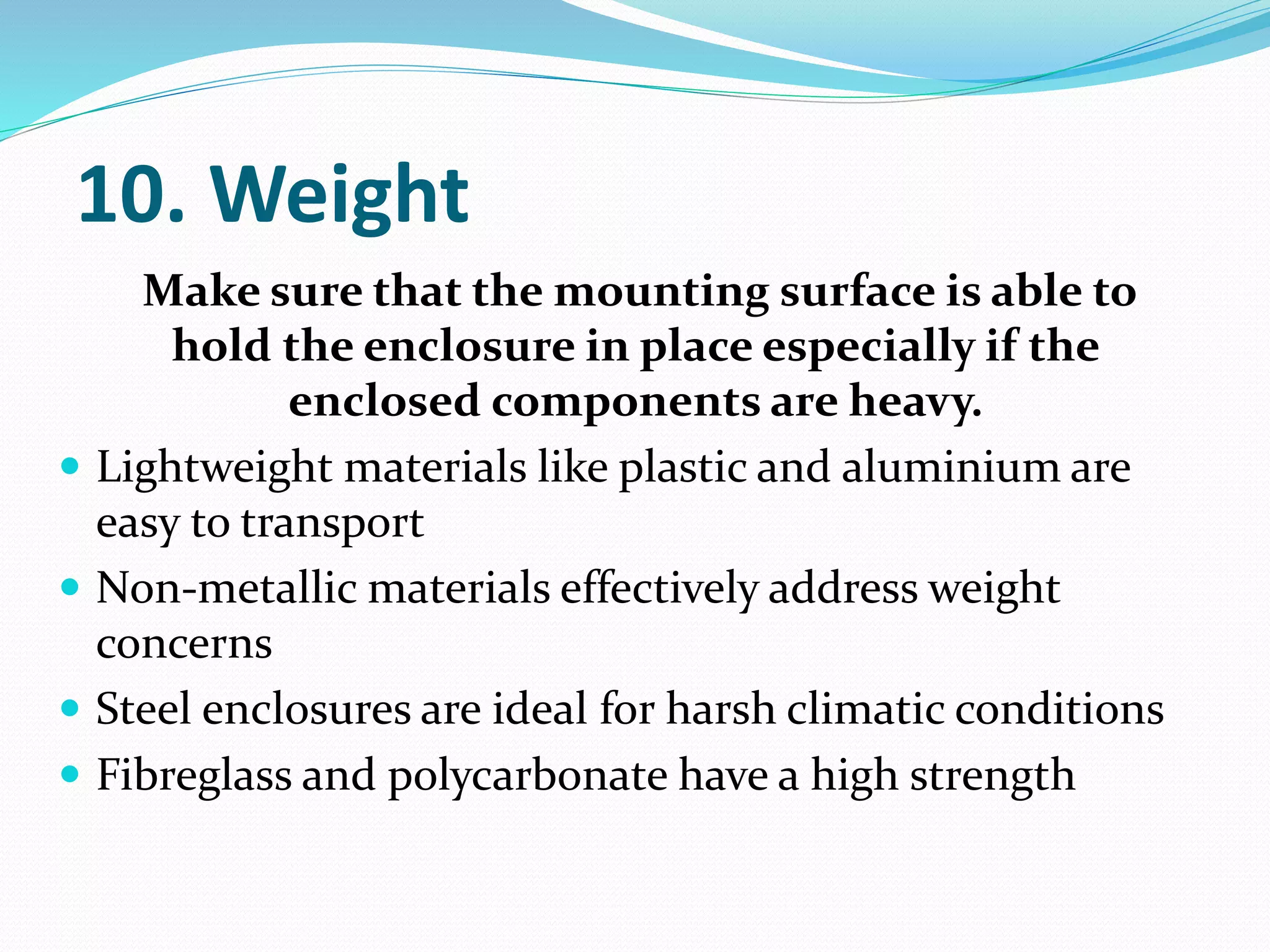 Guide to choose right enclosure | PPTX