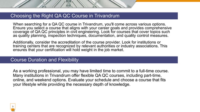 Mastering Qa Qc Your Guide To Civil Qa Qc Courses In Trivandrum Kerala Ppt 