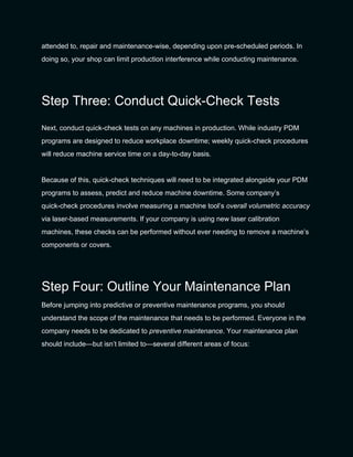 Guide to CNC Machine Maintenance and Calibration | PDF