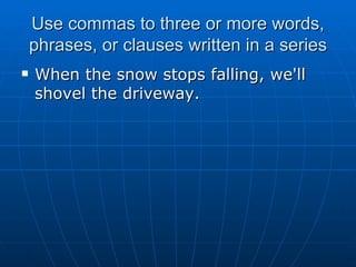 Guide to commas | PPT
