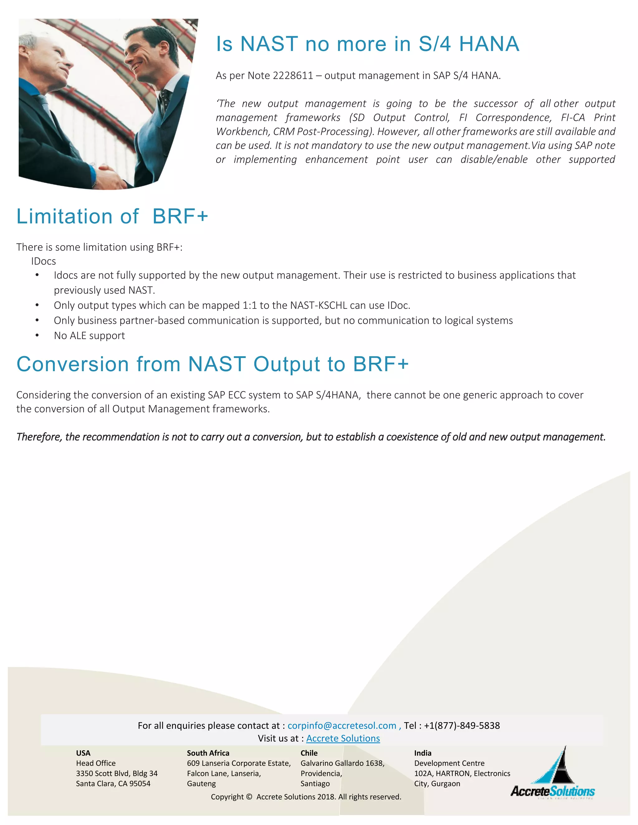 Guide to Configure Custom SD Output Types in S/4HANA Using BRF+ | PDF