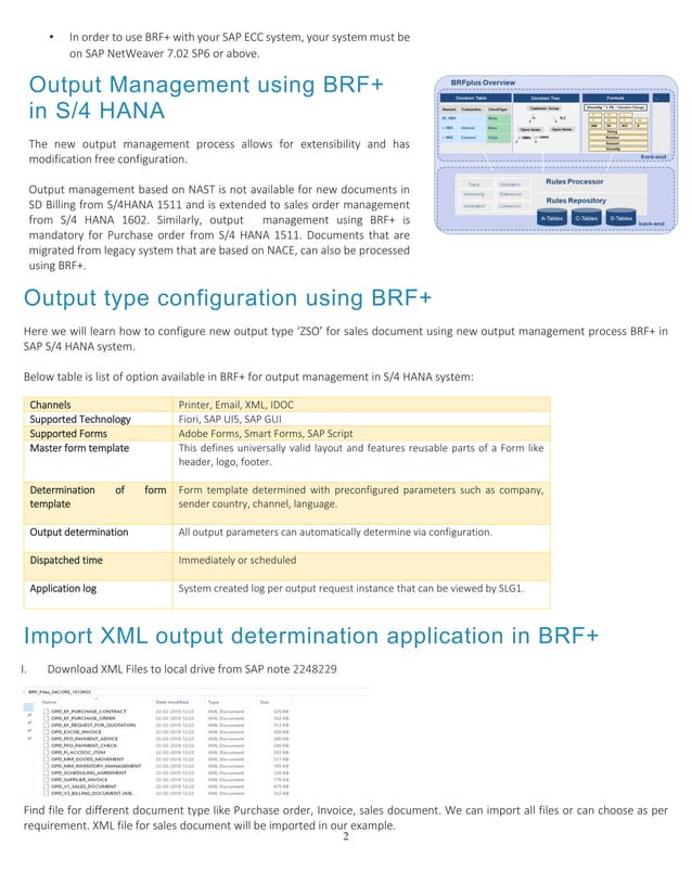 Guide to Configure Custom SD Output Types in S/4HANA Using BRF+ | PDF