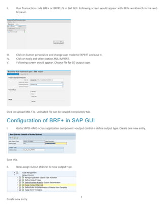 Guide to Configure Custom SD Output Types in S/4HANA Using BRF+ | PDF