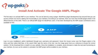 Guide to create an amp form in word press website | PPT