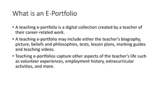 Guide to creating an e portfolio | PPT