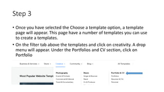 Guide to creating an e portfolio | PDF