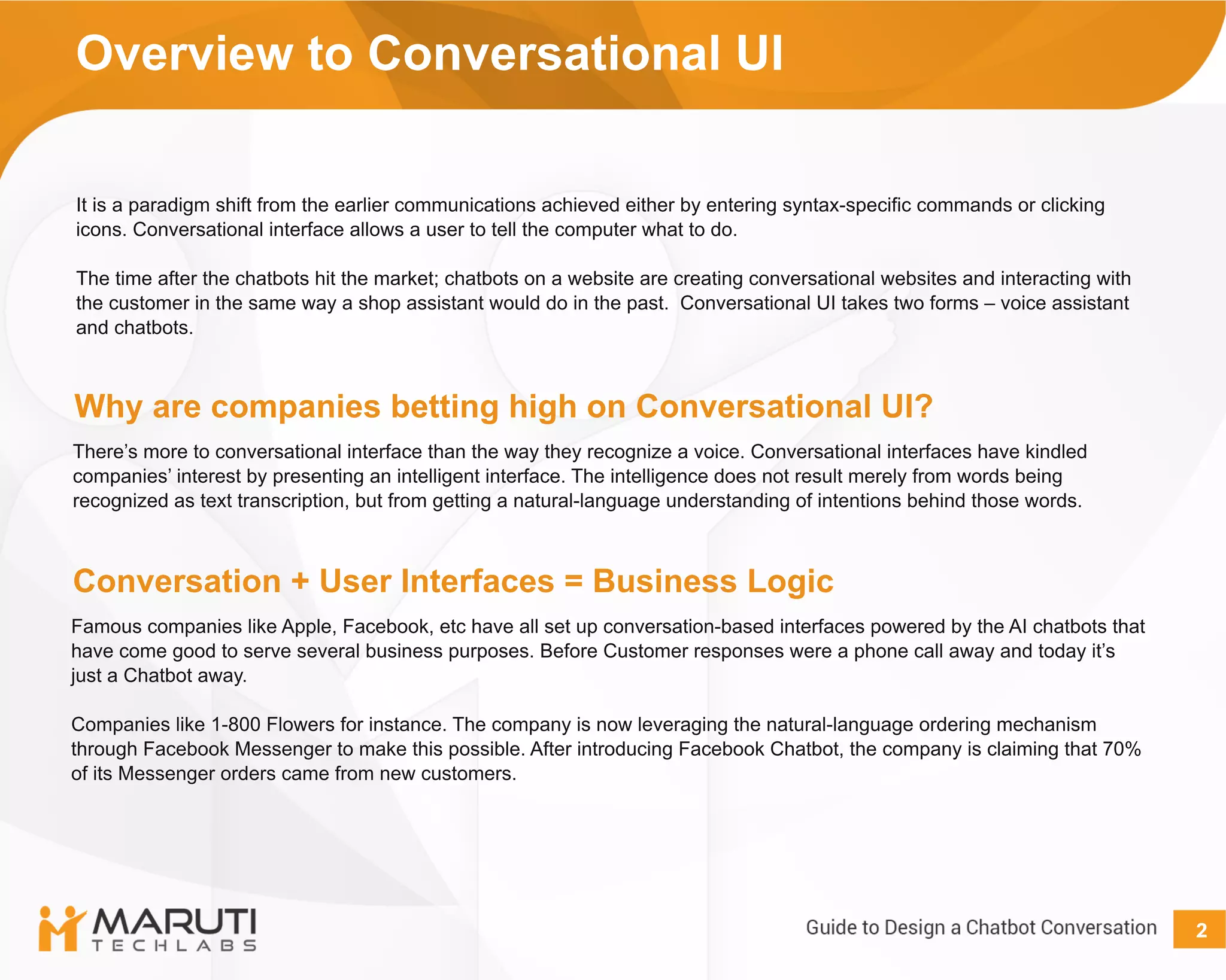 Designing a Chatbot Conversation | PDF