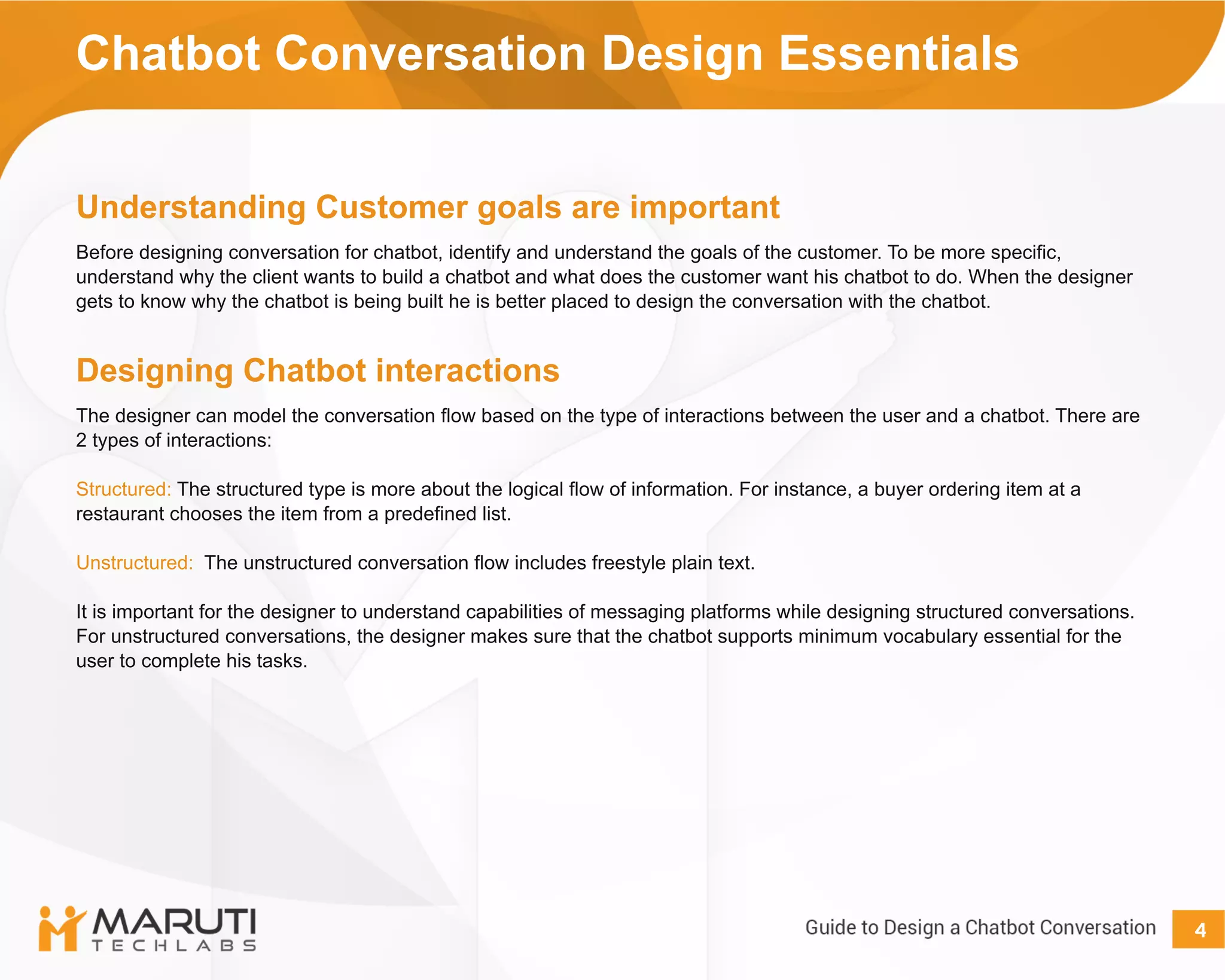 Designing a Chatbot Conversation | PDF