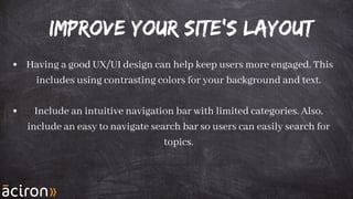 Guide to Designing a User Friendly Website | PDF