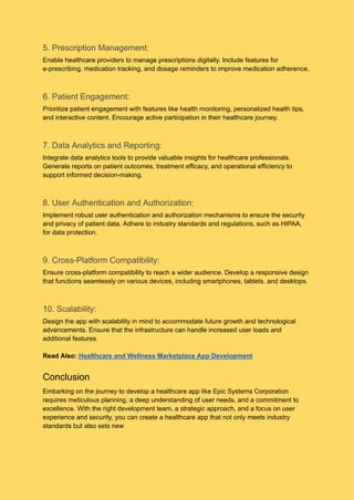 Guide to Develop a Healthcare App Like Epic Systems Corporation.pdf