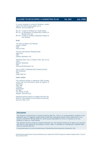 Guide to developing_a_marketing_plan | PDF