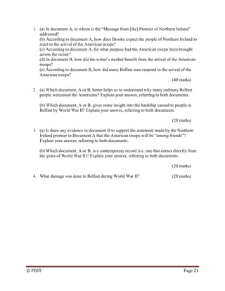 Guide to documents based question | PDF