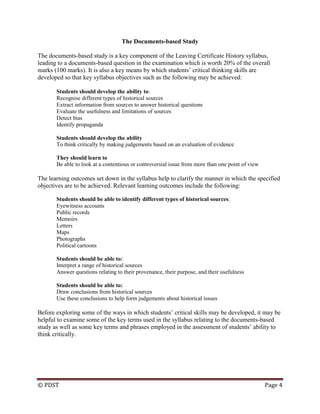 Guide to documents based question | PDF