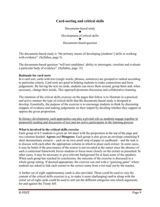 Guide to documents based question | PDF