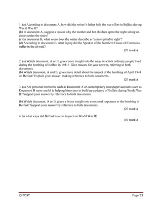 Guide to documents based question 2013 | PDF