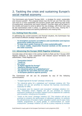 Euclid Network's guide to the EC's work programme | PDF