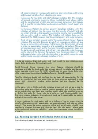 Euclid Network's guide to the EC's work programme | PDF