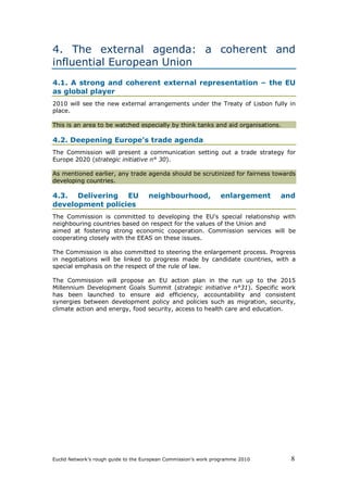 Euclid Network's guide to the EC's work programme | PDF