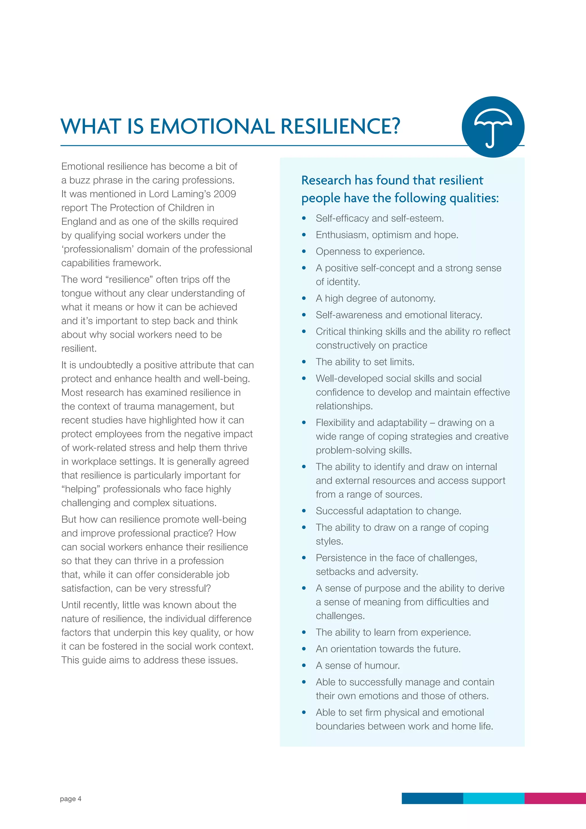 Guide to Emotional Resilience & well-being - Great as a reference guide ...