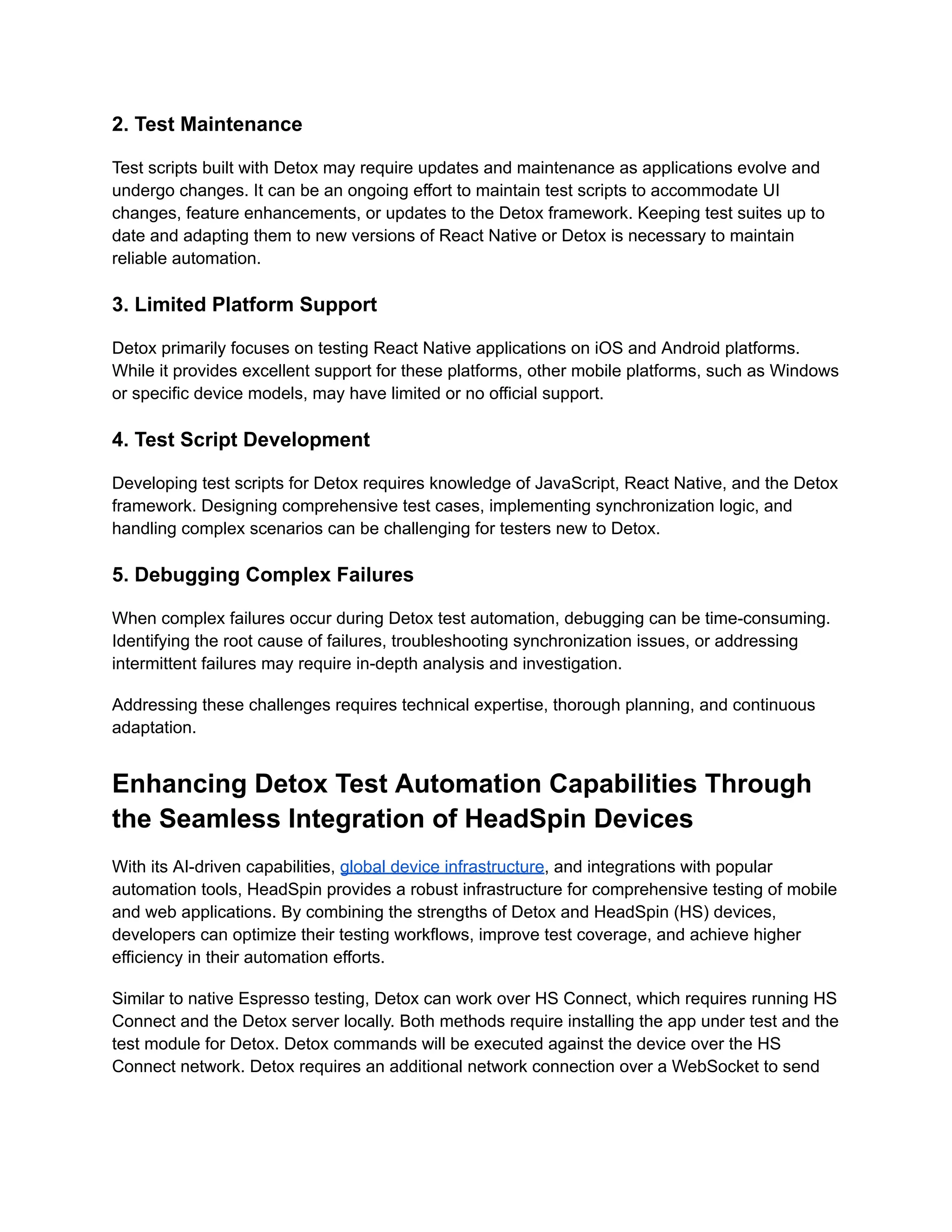 Guide to End-to-End Detox Testing Headspin | PDF