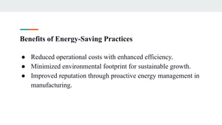 Guide to Energy-Saving Practices in Manufacturing | PDF