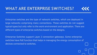 Guide to Enterprise Switches and Their Selection | PPT