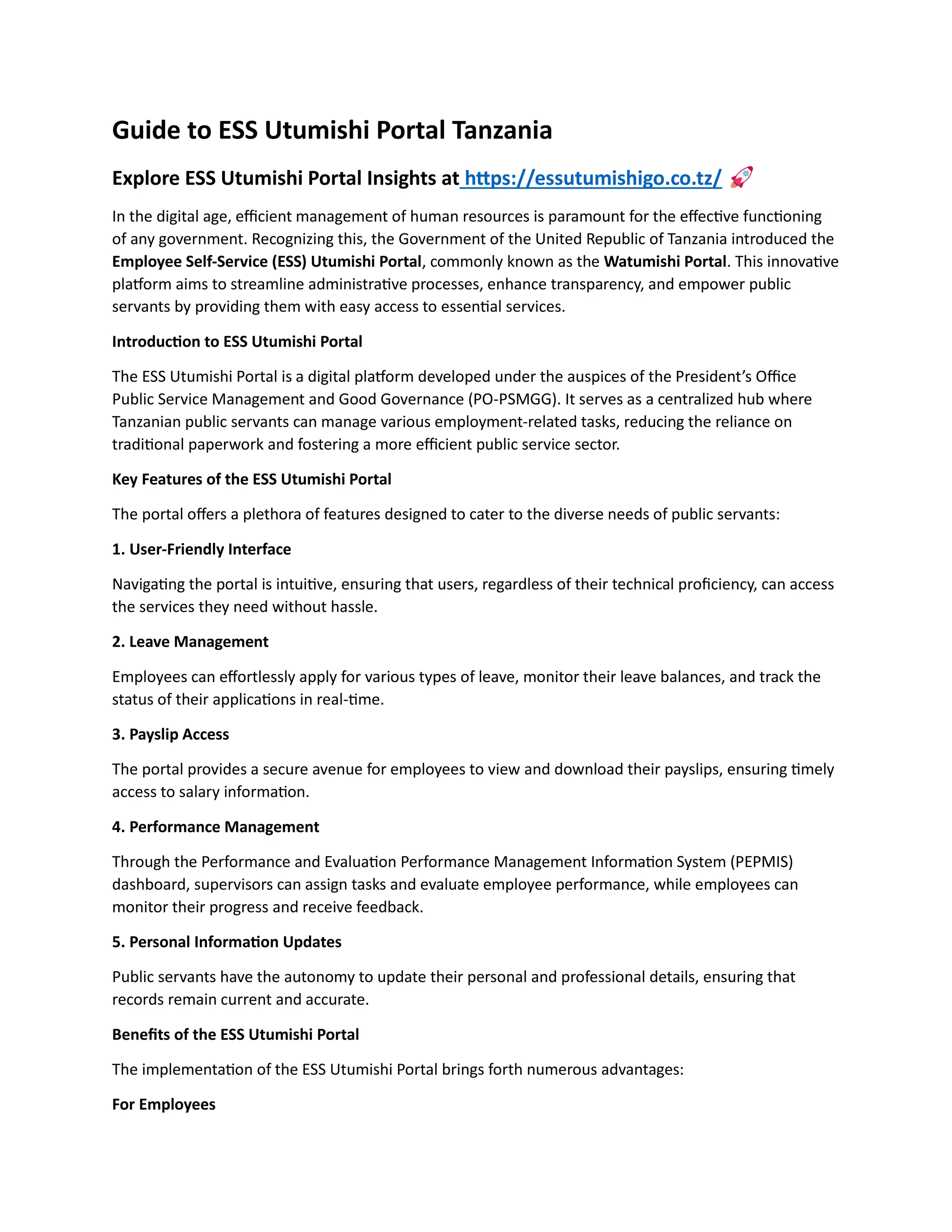 Guide to ESS Utumishi Portal Tanzania.pdf