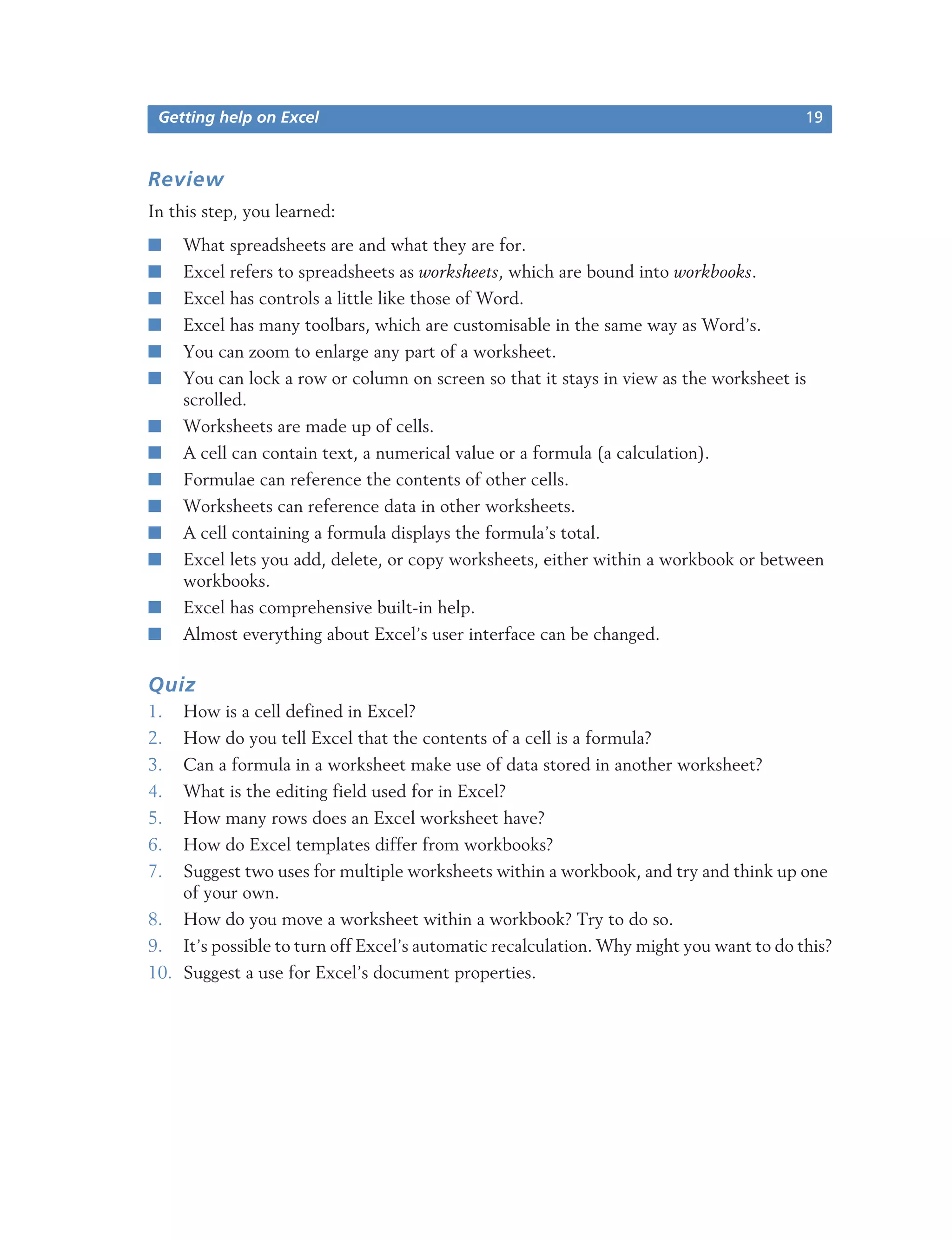 Guide to excel | PDF