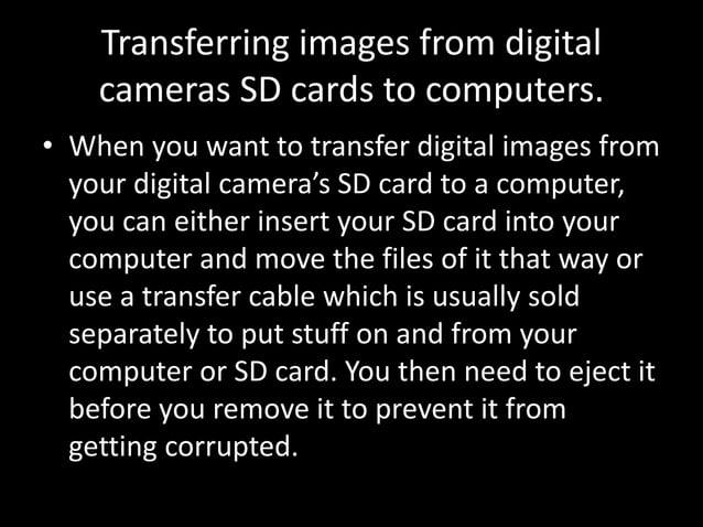 Guide to exporting and storing digital photographs. | PPT
