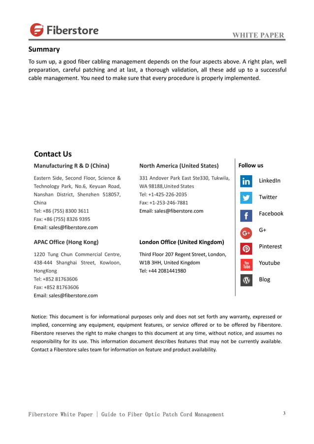 Guide to Fiber Optic Patch Cord Management | PDF